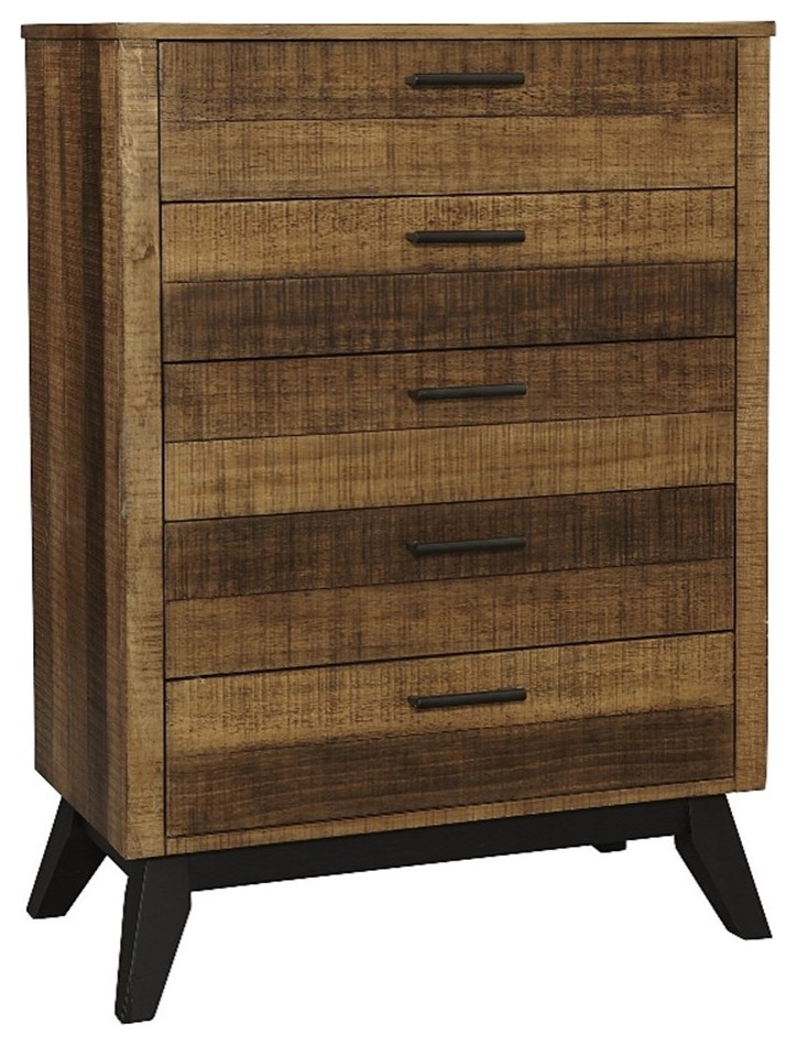 Westwood Design Urban Rustic 5-Drawer Transitional Wood Chest in ...