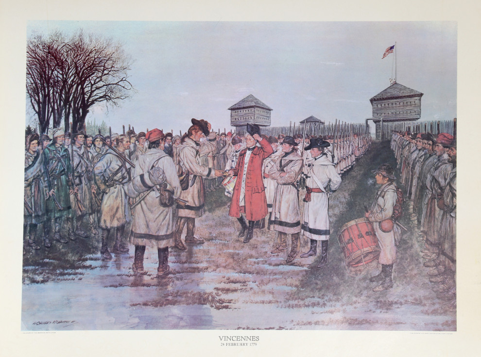 Vicennes Revolutionary War Battle, H. Charles McBarron, Jr., 22x17 ...