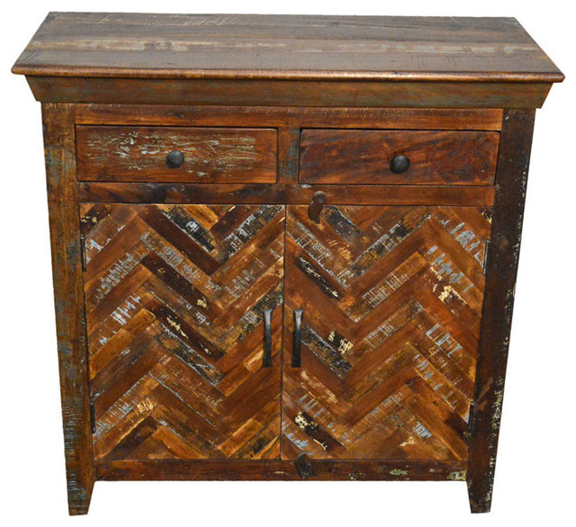 Reclaimed Rustic Sideboard Free Standing Cabinet with Drawers - Rustic ...
