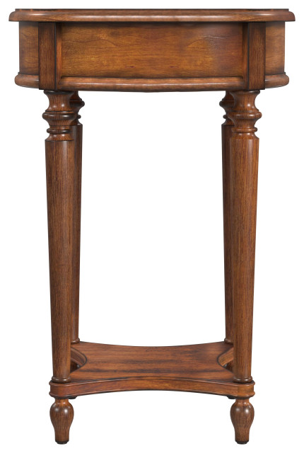 Jules 1-Drawer Round Accent Table - Traditional - Side Tables And End ...