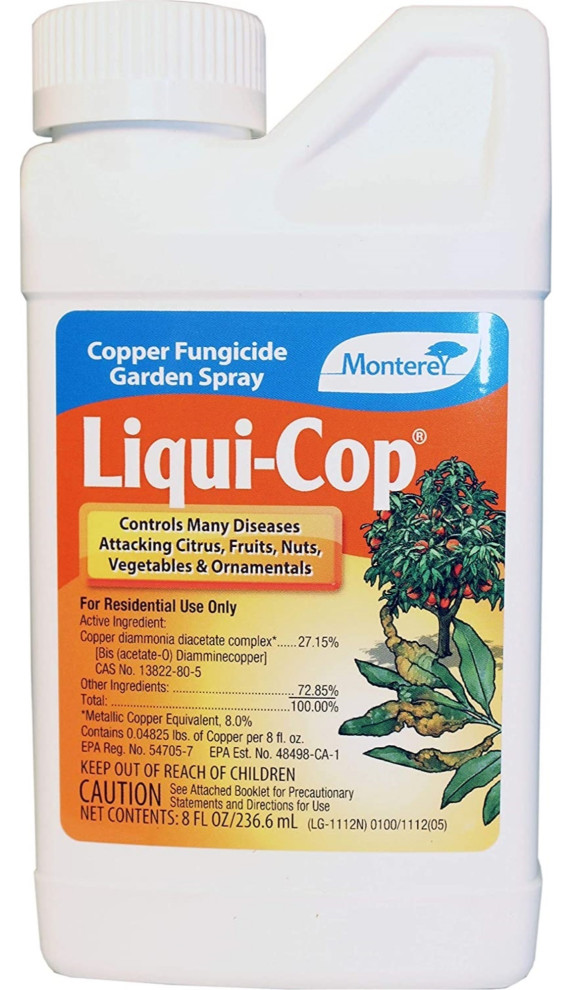 Monterey Liqui-Cop Copper Fungicide Spray for Gardens/Trees, 8 Ounce ...