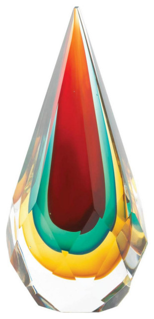 Faceted Teardrop Art Glass - Contemporary - Decorative Objects And ...