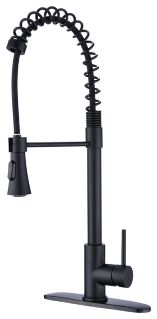 Givingtree Modern Single Handle Spring High Arc Kitchen Faucet Matte ...