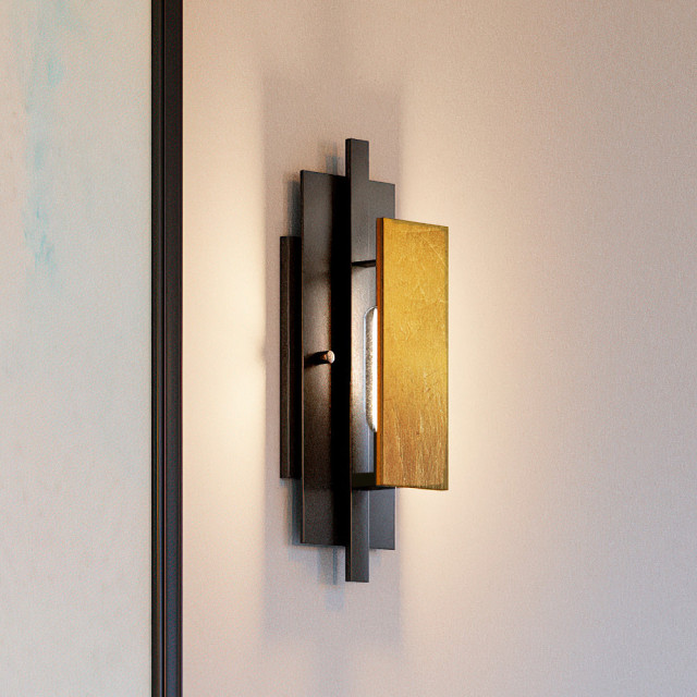 Luxury Contemporary Wall Sconce, Midnight Black - Transitional - Wall ...