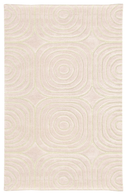 Optic 41108 Pink/Ivory 5' x 8' Rug, Rectangle 5' x 8' - Contemporary ...