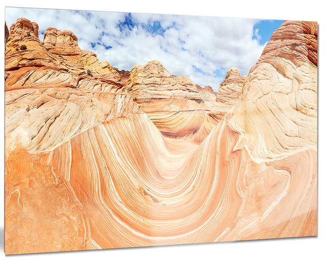 "Waves of Natural Wonder" Landscape Photo Metal Wall Art, 28"x12 ...