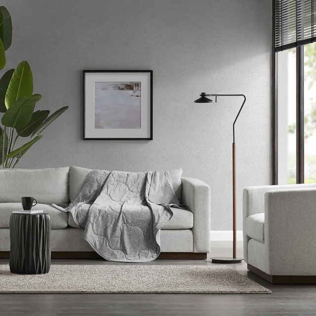 Cooling Touch Down Alternative Throw in Grey Color - Transitional - Bar ...