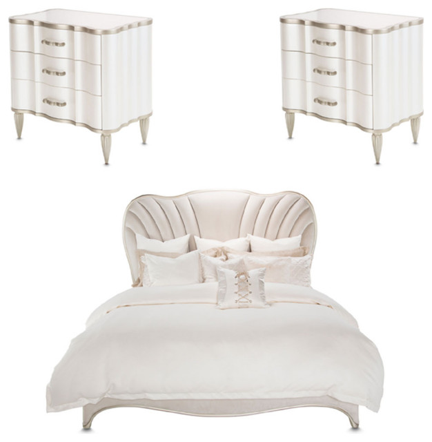 AICO Furniture London Place 3 Piece Cali Bedroom Set - Traditional ...