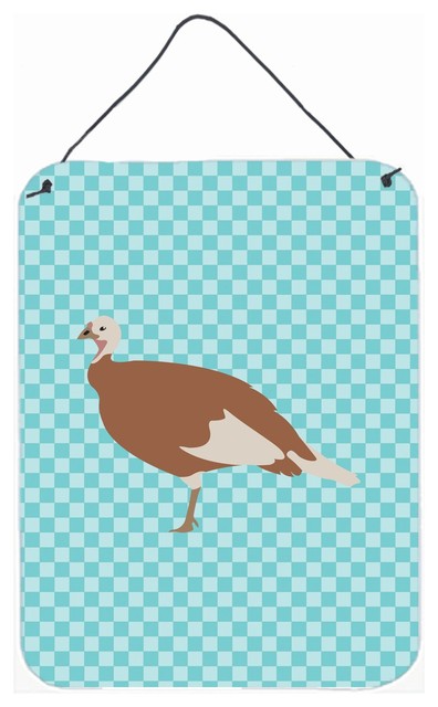 Jersey Buff Turkey Hen Blue Check Wall or Door Hanging Prints ...