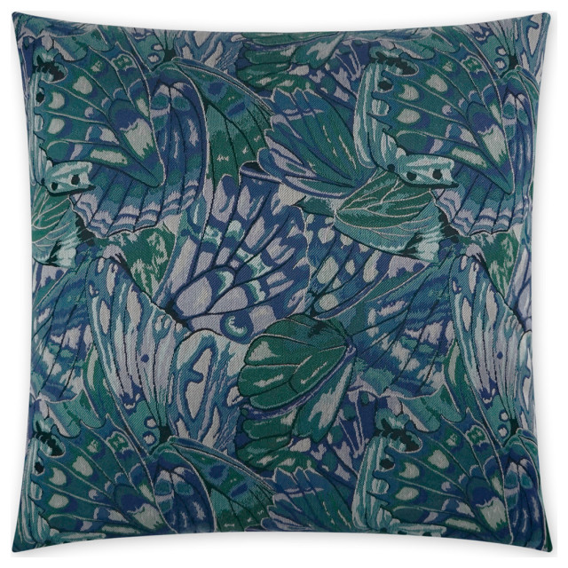 Farfalla Pillow, 24" x 24" - Tropical - Decorative Pillows - by Sideboards and Things | Houzz