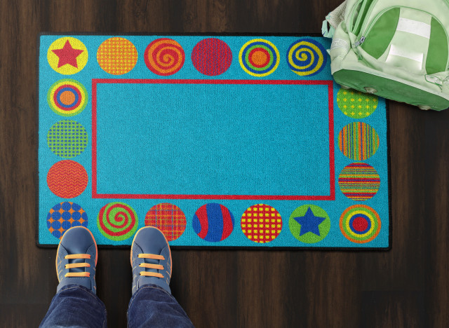Flagship Carpets CE330-08W 2'x3' Patterned Circles Mat - Contemporary ...