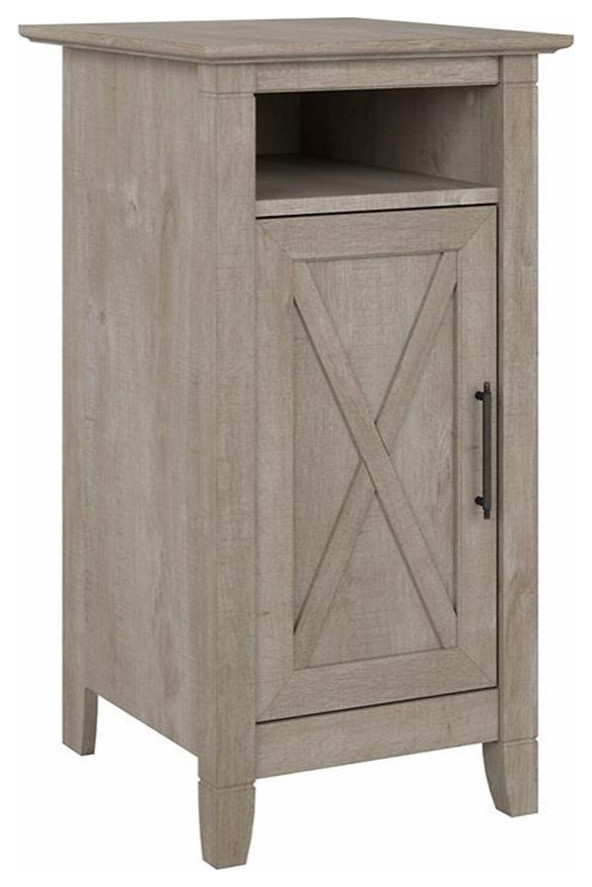 Pemberly Row Small Storage Cabinet with Door in Washed Gray ...