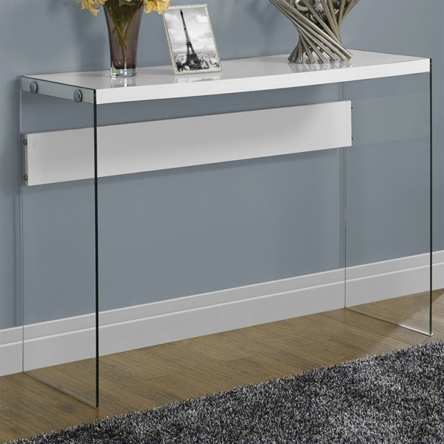Console Table With Tempered Glass - Contemporary - Console Tables - by ...