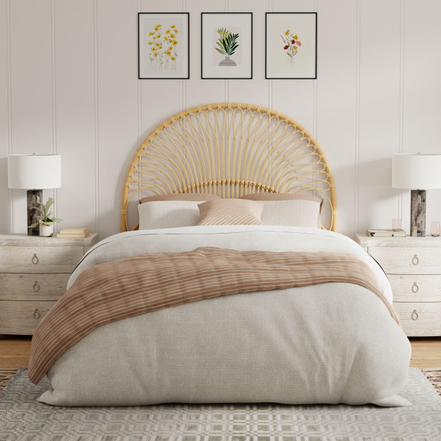 Rattan Loop Headboard, Queen - Tropical - Headboards - by KOUBOO | Houzz