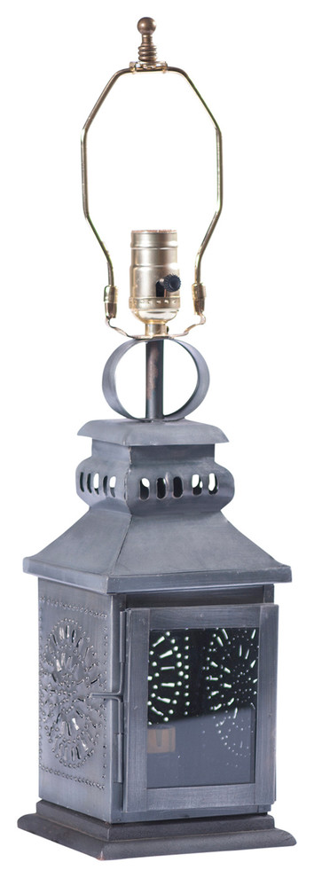 Miner's Lamp Base in Antique Tin - Southwestern - Lamp Bases - by Market Man Online LLC | Houzz