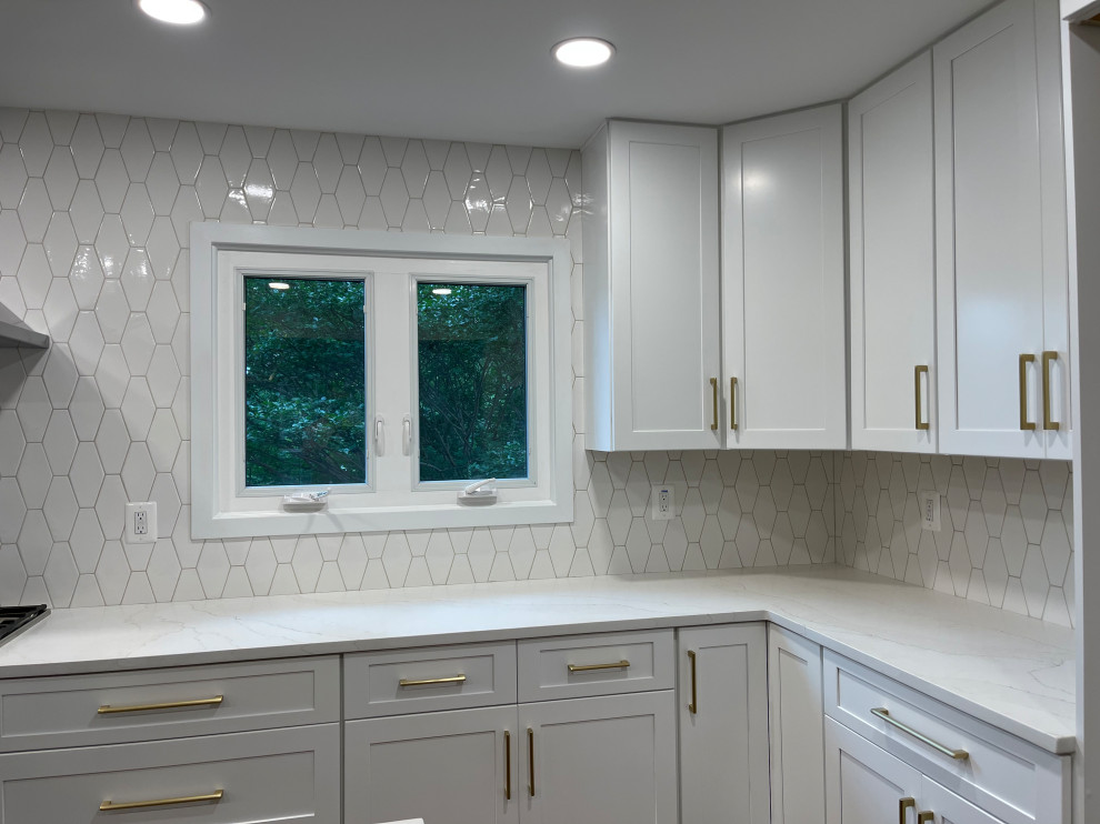 Elongated Hexagon Porcelain Tile backsplashes - Transitional - DC Metro ...