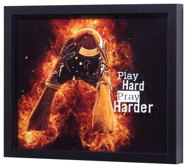 Football Play Hard Pray Harder Wall - Contemporary - Prints And Posters ...