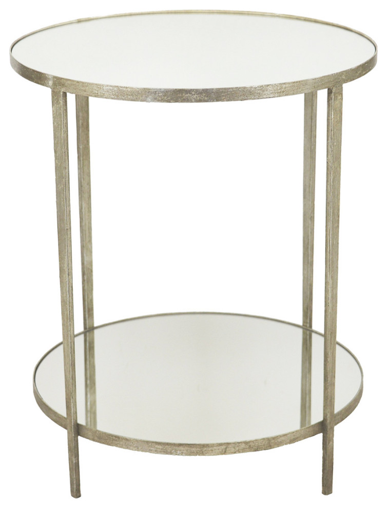 Sarane Gold Round Side Table - Contemporary - Side Tables And End ...