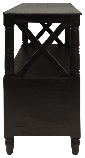 Benzara UPT-205765 2 Drawer Side Accent Table with Spindle Legs, Cherry ...