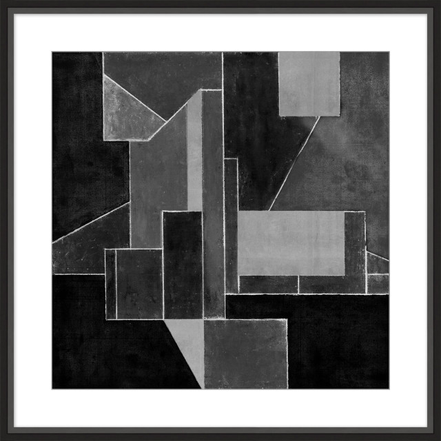 Black Blocks 1, Giclee Reproduction Artwork, 31.25x31.25 - Contemporary ...