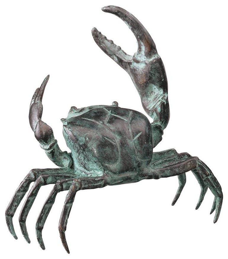 Bronze Crab Statue, Small - Beach Style - Garden Statues And Yard Art ...