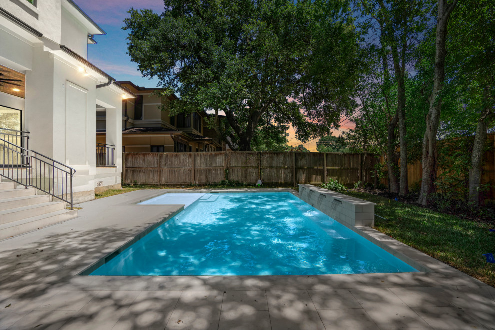Build on Your Lot - Custom Home: Bellaire - Pool - Houston - by Zander ...