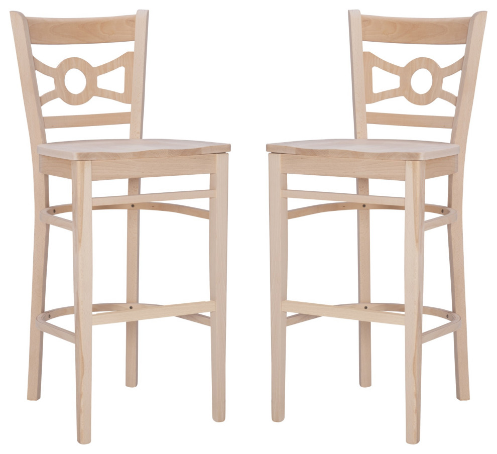 Teresa Barstool Unfinished Set of 2 - Modern - Bar Stools And Counter ...
