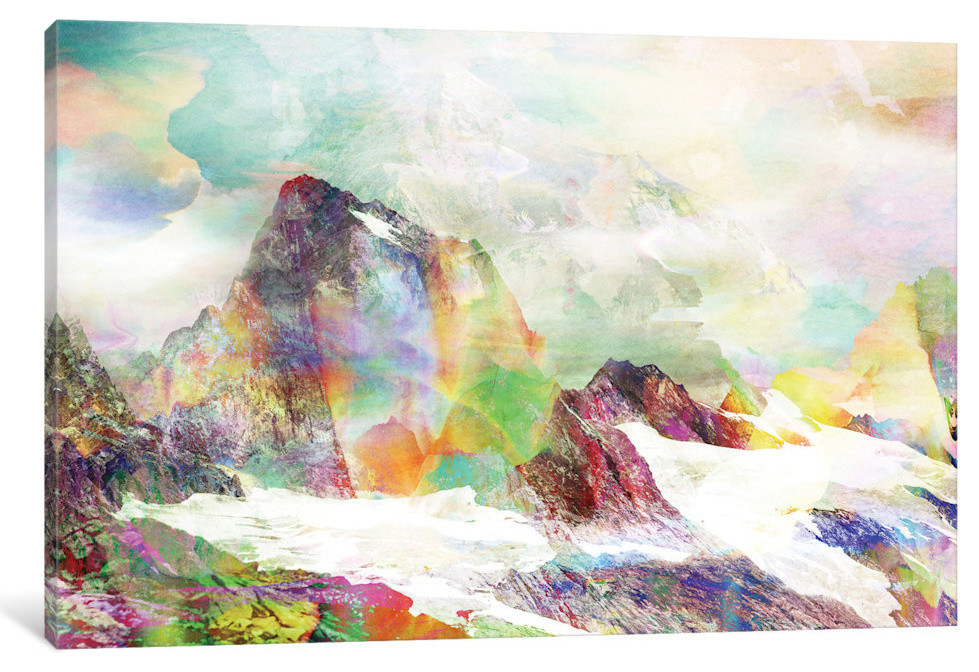 "Glitch Mountain" by Andreas Lie, 12x8x.75, 18x12x1.5 - Contemporary ...