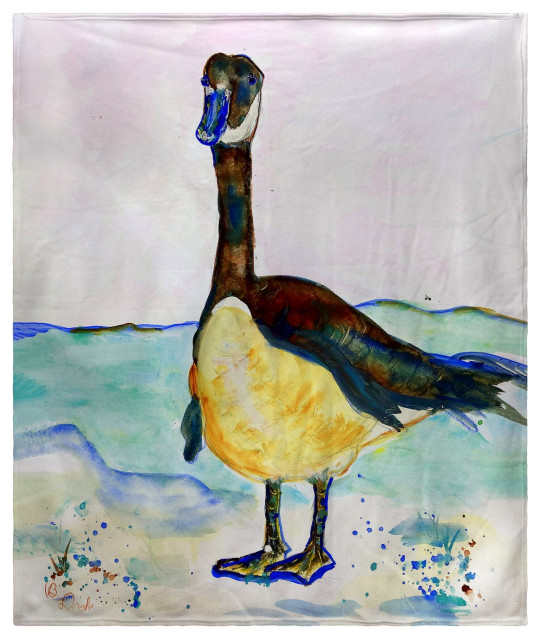 Betsy Drake Betsy's Goose Throw, 60 inches - Farmhouse - Throws - by ...