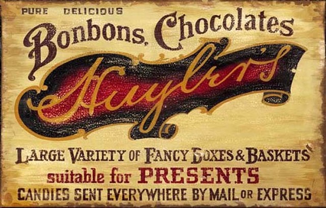Retro Vintage Signs Chocolate Rustic Candy Making Sign - Rustic ...