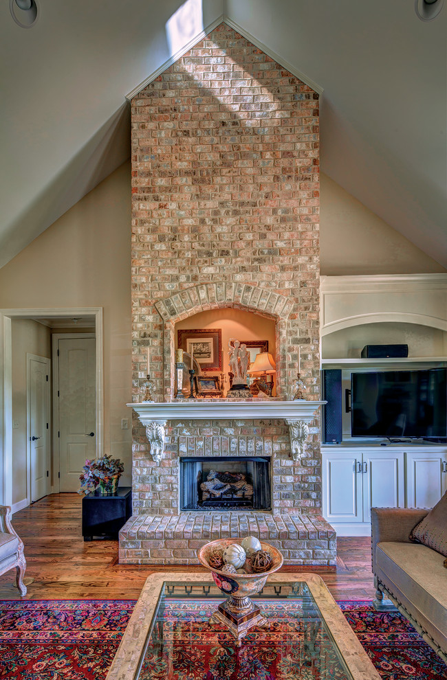 Nottingham Tudor Brick & Tennessee Fieldstone Rock Home - Tennessee ...