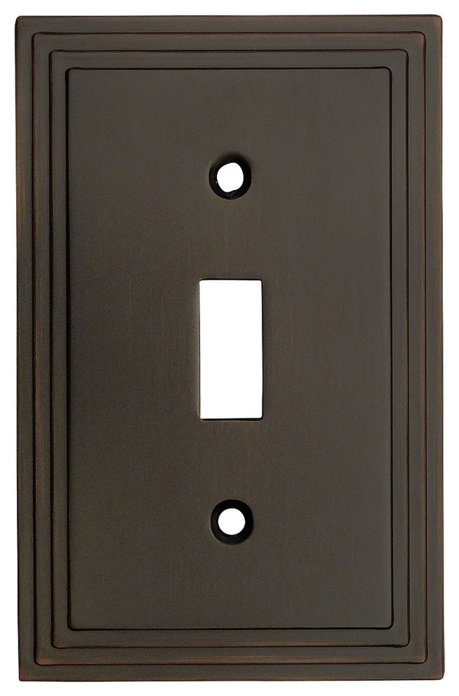 Cosmas 25053-ORB Oil Rubbed Bronze Single Toggle Switchplate Cover ...