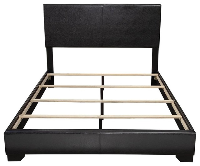 Coaster Conner Transitional Upholstered Faux Leather Eastern King Bed ...