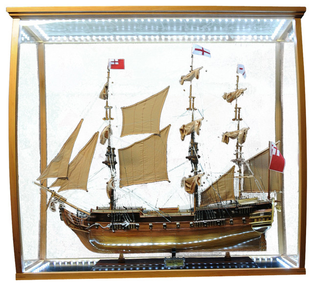 Floor Display Case Clear Finish With Led Lights Display Case for Model ...