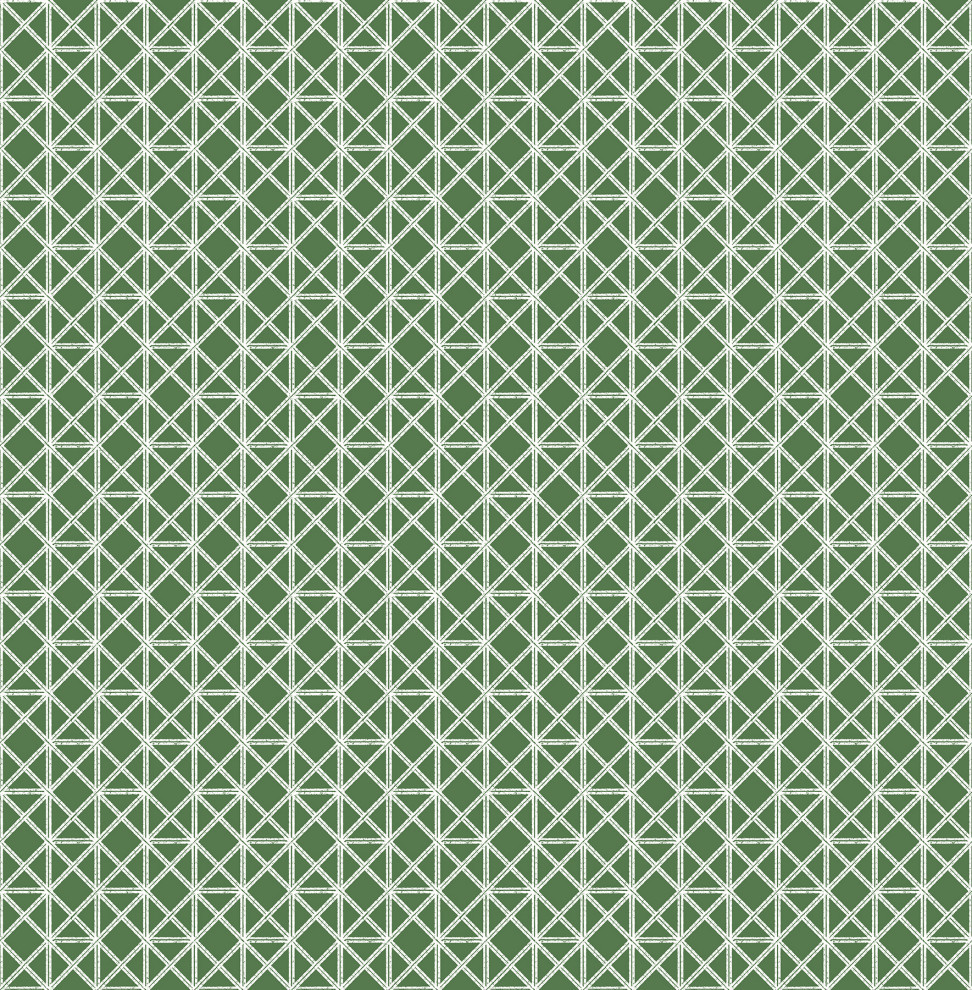 Lisbeth Green Geometric Lattice Wallpaper, Bolt - Contemporary ...