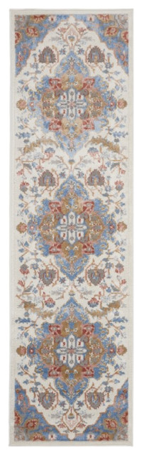 Nourison Elation Runner Area Rug, 2'3"x7'6" - Mediterranean - Hall And ...