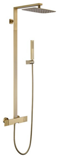 Wall Mounted Shower Faucet With Handheld Shower Sprayer - Contemporary ...