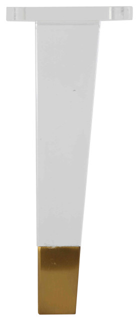 Cortesi Home Universal Acrylic Leg with Brass, Set of 4, 9 ...