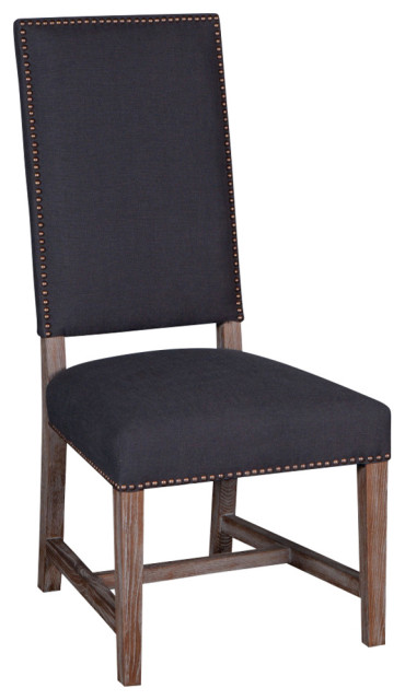 Dani High Back Formal Dining Chair, Charcoal, Set of 2 - Transitional ...