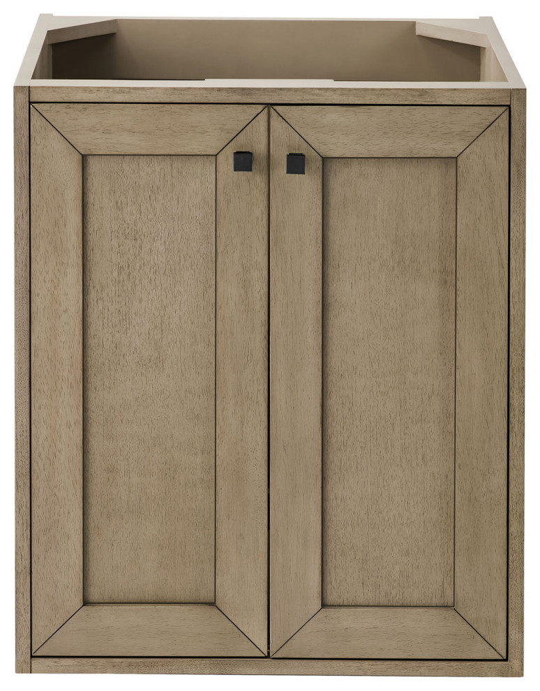 Chianti 24" Single Vanity Cabinet, Whitewashed Walnut - Transitional ...