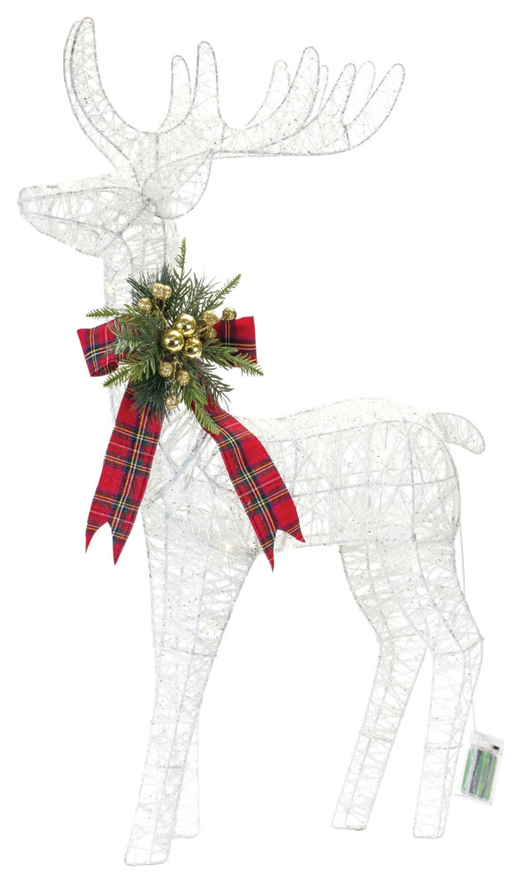 LED Lighted Holiday Deer 34"H - Traditional - Outdoor Holiday ...