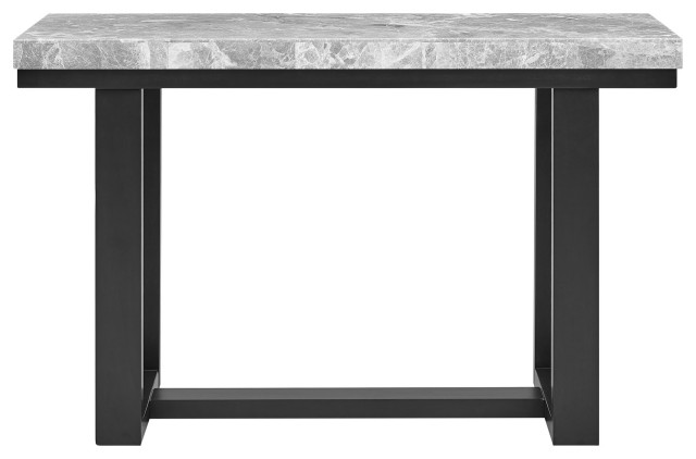 Lucca Gray Marble and Espresso Wood Sofa Table - Transitional - Console Tables - by Steve Silver ...