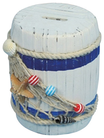 Wooden Barrel Coin Bank - Beach Style - Piggy Banks - by Brass Binnacle ...
