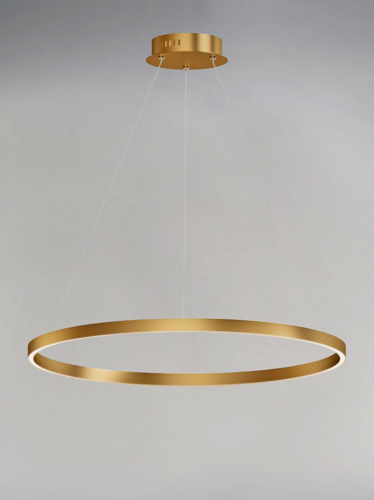 Groove 32" LED Pendant in Gold - Modern - Pendant Lighting - by ...