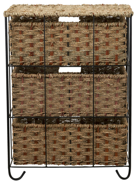 3 Drawer Wicker Storage Unit - Tropical - Storage Cabinets - by ...