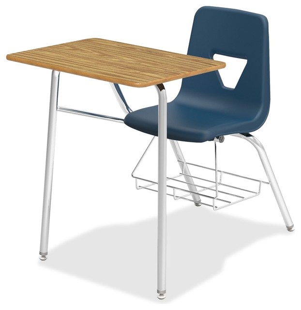 Lorell Rectangular Top Student Combo Desks, Medium Oak, Set of 2 ...