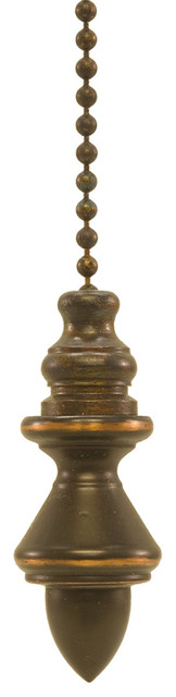 Acorn Fan Pull 1"h Oiled Bronze Base Chain - Traditional - Ceiling Fan ...