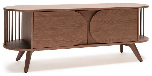 Quentin TV Stand, Dark Oak - Midcentury - Entertainment Centers And Tv ...