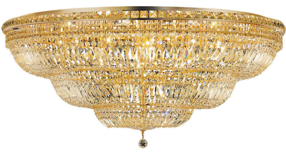 Tranquil 48" Flush-Mount, Gold Finish, Clear Crystal - Traditional ...