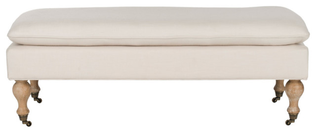 Tonya Pillowtop Bench Cream - Traditional - Upholstered Benches - by ...